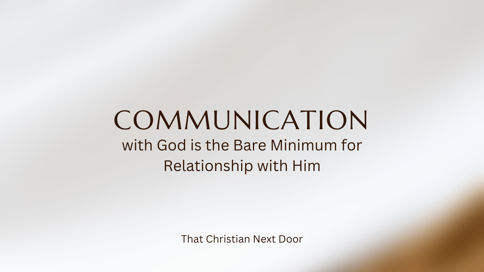 Family Matters – That Christian Next Door